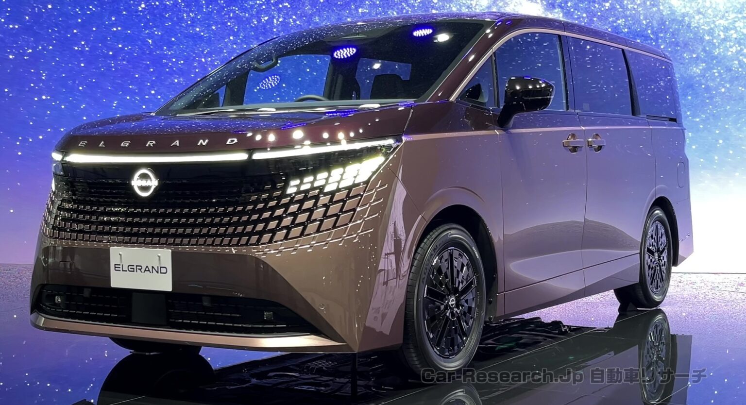 新型【エルグランド E53】フルモデルチェンジ発売いつ？2026年夏を予告、2025年10月29日ジャパンモビリティショーでE53型公開画像 ...